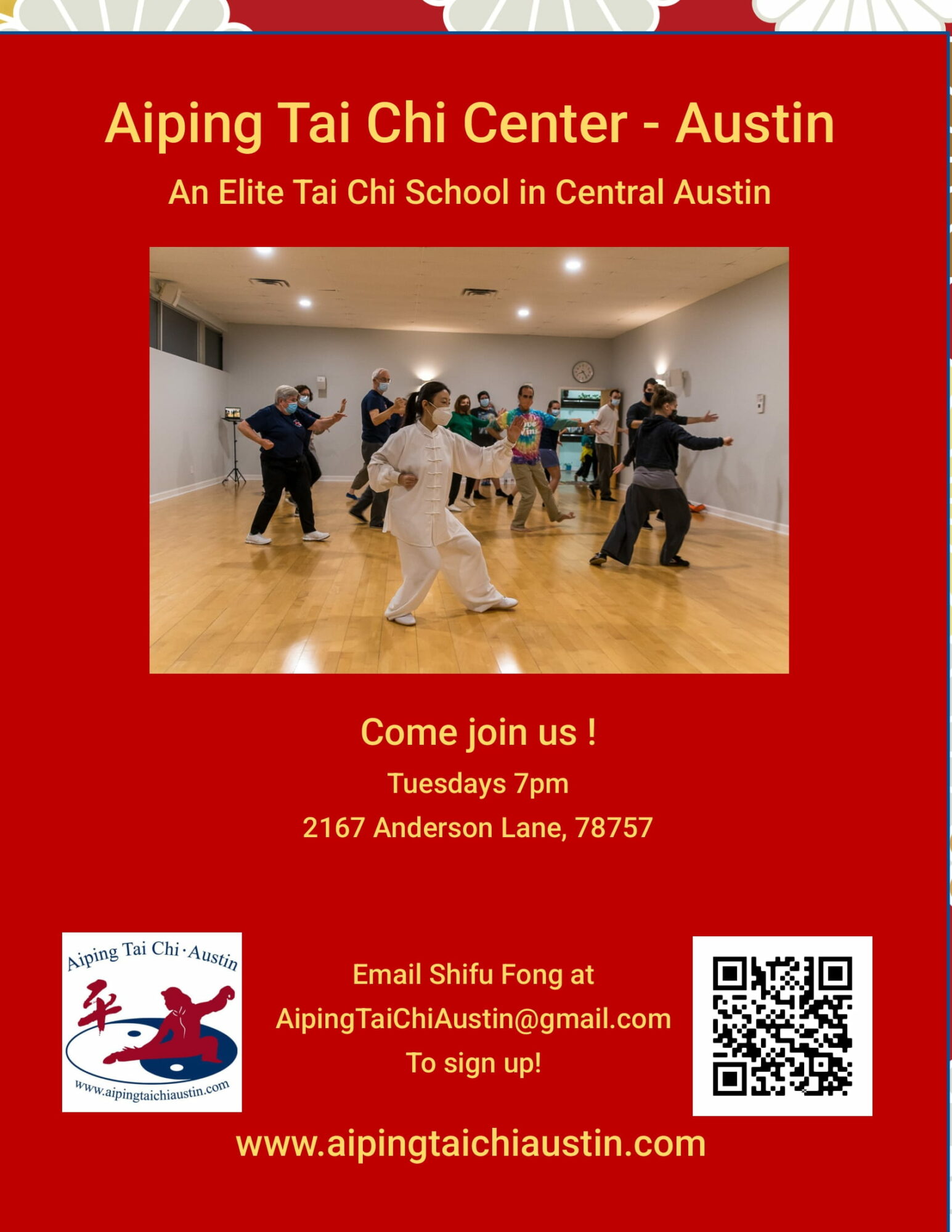 Aiping Tai Chi Austin flyer-1 - Voyage Austin